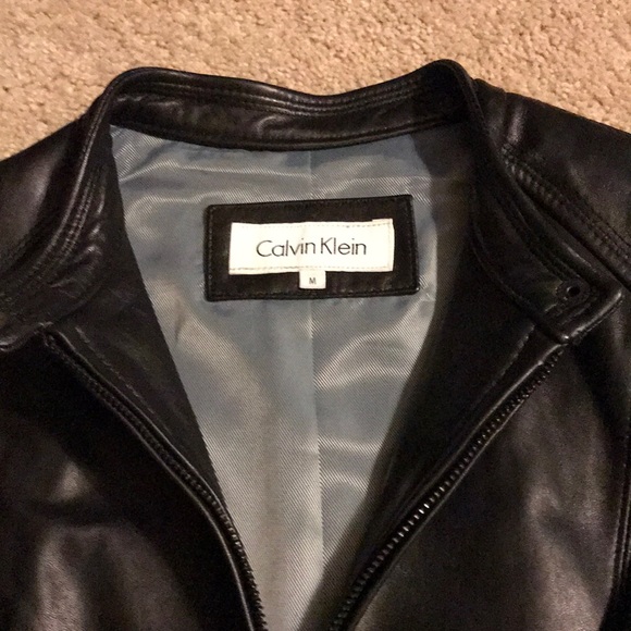 Calvin Klein | Jackets & Coats | Calvin Klein Leather Jacket | Poshmark
